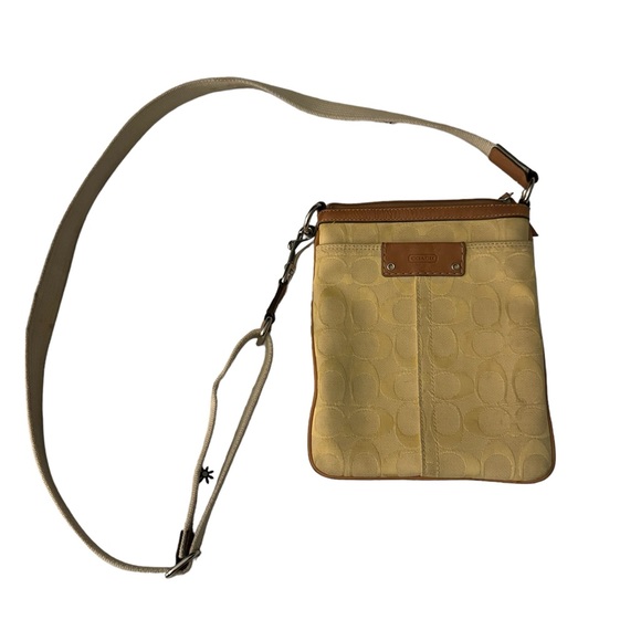 Coach | Bags | Coach Signature Logo Crossbody Yellow | Poshmark